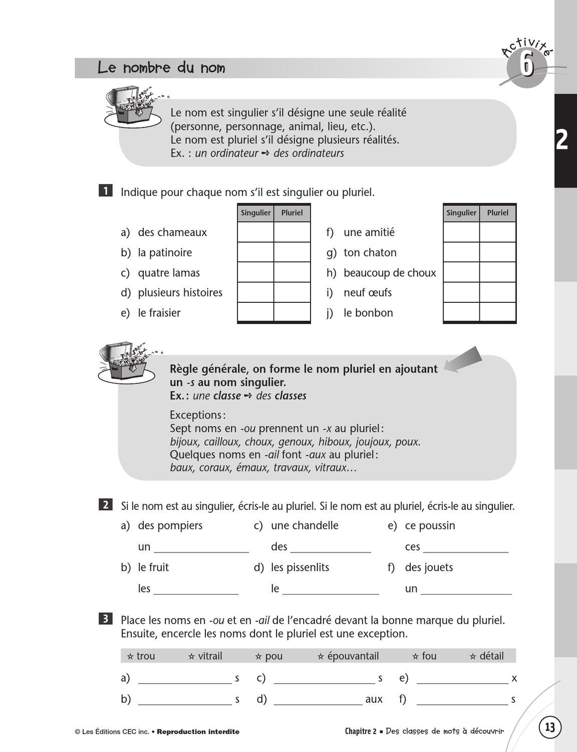 Cahier Grammaire Jeunesse_3e année by Les Éditions CEC - Issuu