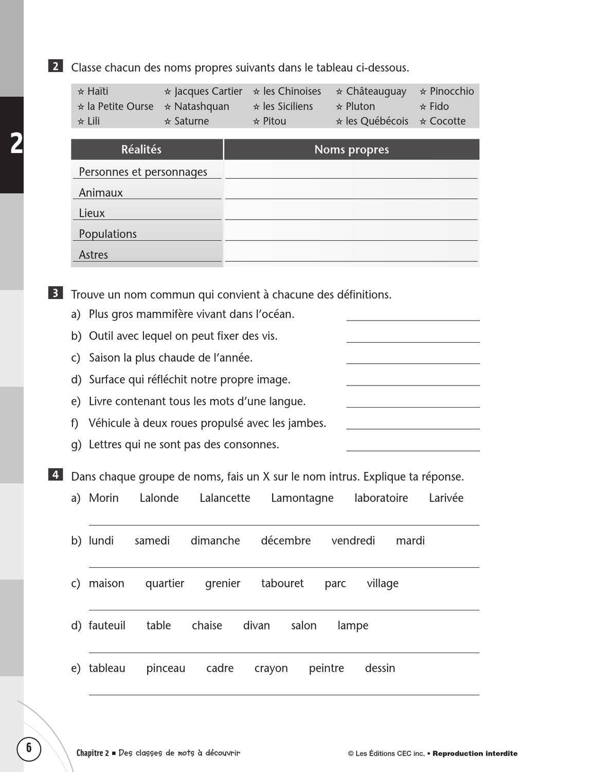 Cahier Grammaire Jeunesse_4e année by Les Éditions CEC - Issuu