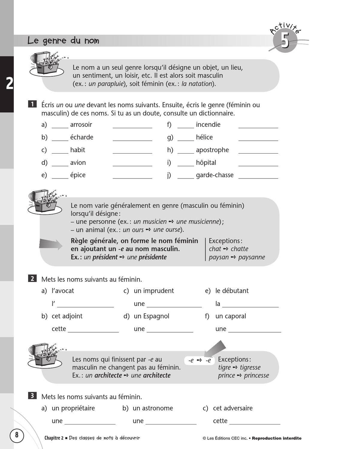 Cahier Grammaire Jeunesse_4e année by Les Éditions CEC - Issuu
