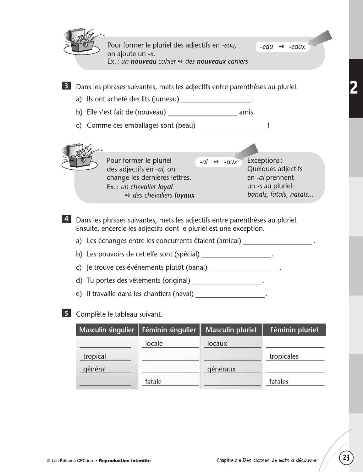 Cahier Grammaire Jeunesse_4e année by Les Éditions CEC - Issuu