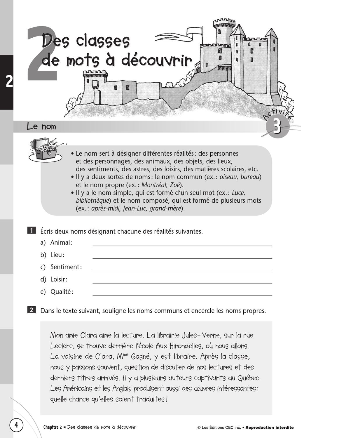 Cahier Grammaire Jeunesse_6e année by Les Éditions CEC - Issuu