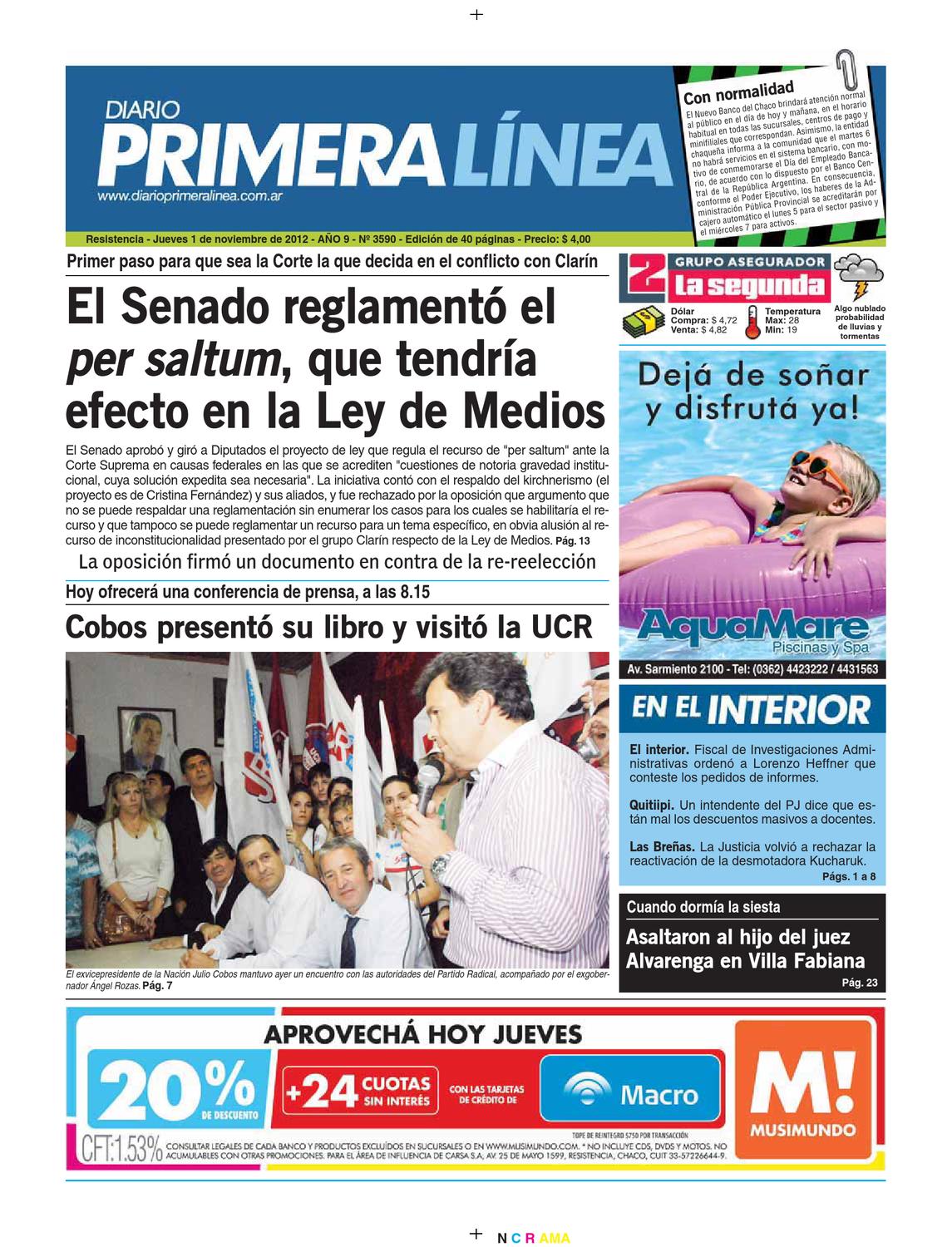 Primera Linea 3590 01-10-12 que va by Diario Primera Linea - Issuu