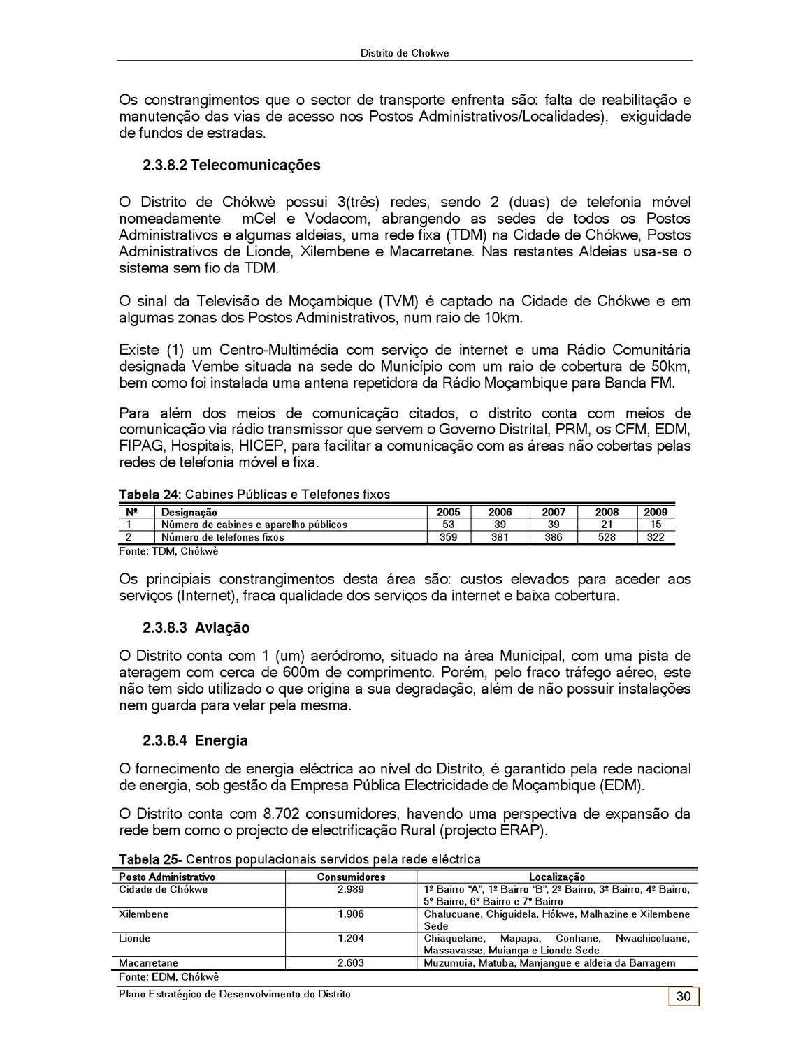 Plano Estratégico do Distrito de Chokwe by UNDP ART Initiative - Issuu