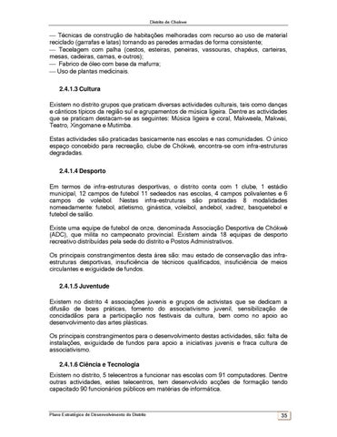 Plano Estratégico do Distrito de Chokwe by UNDP ART Initiative - Issuu