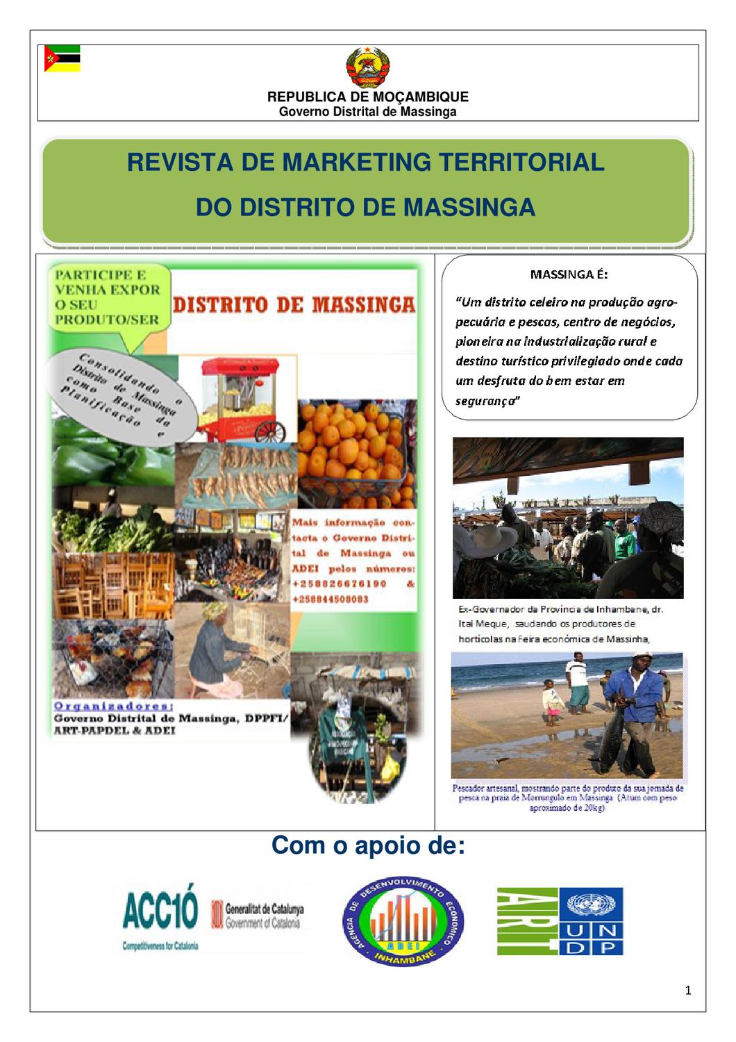 REVISTA DE MARKETING TERRITORIAL DO DISTRITO DE MASSINGA by UNDP ART ...