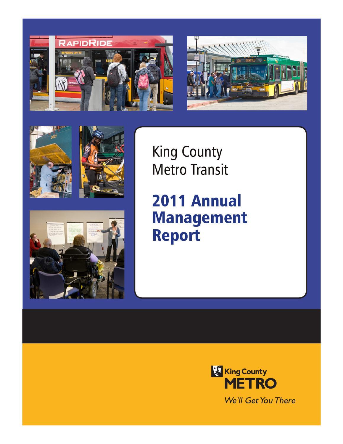 King County Metro Transit - 2011 Annual Management Report by King ...