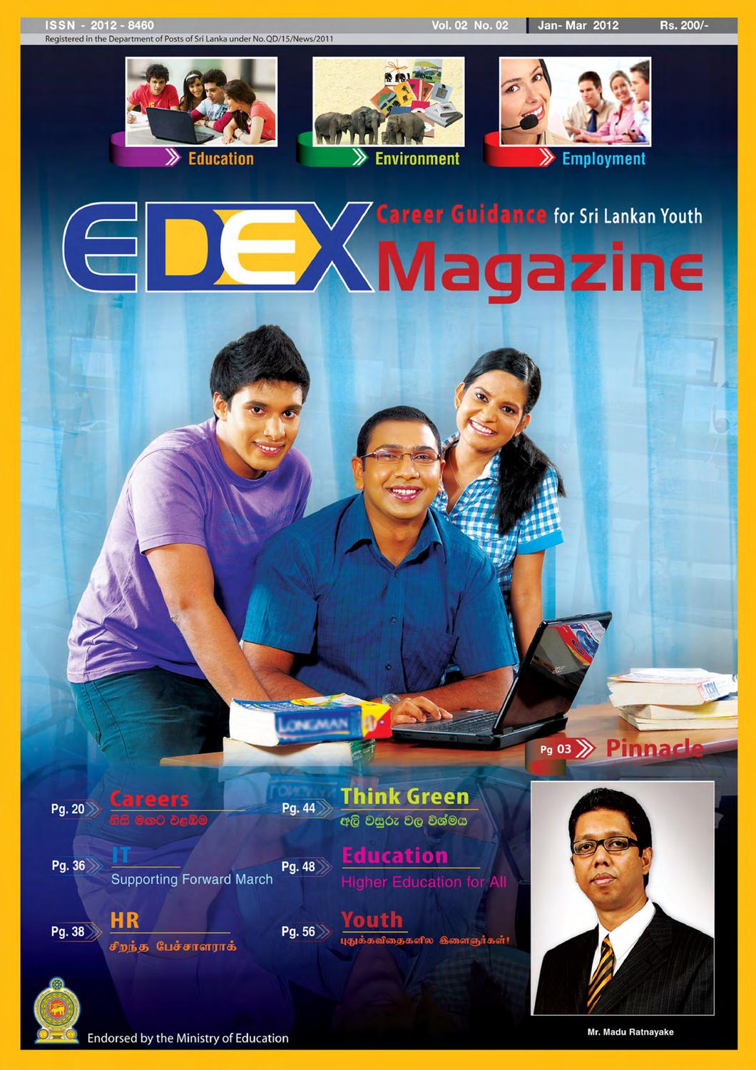 EDEX Magazine January 2012 by Edex Expo Royal College Colombo 00700 - Issuu