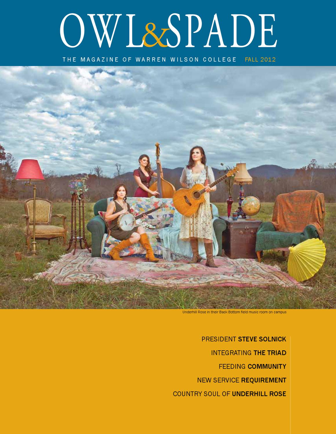 Fall '12 Owl & Spade by Warren Wilson College - Issuu