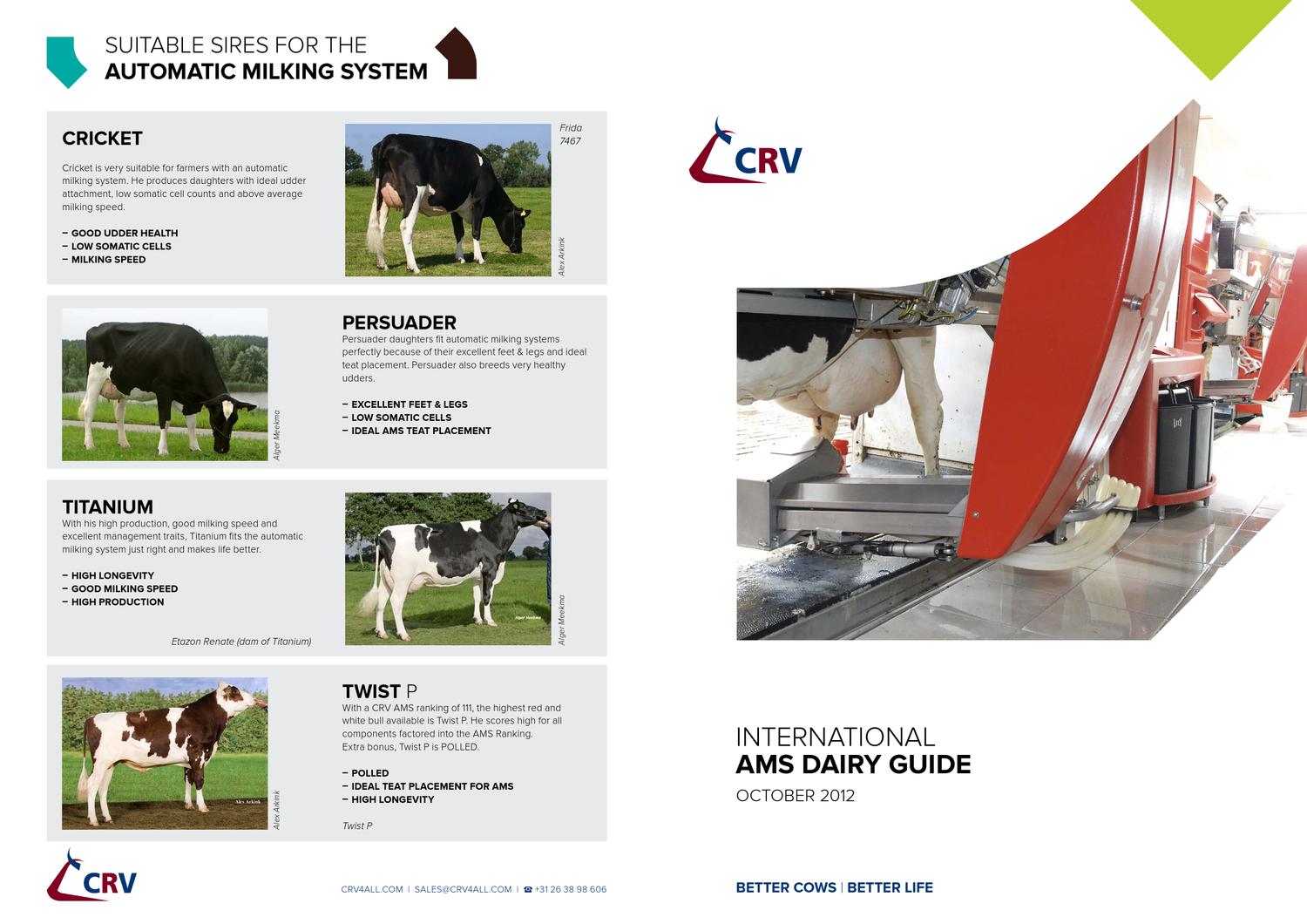 International AMS Dairy Guide by CRV Global Sales - Issuu