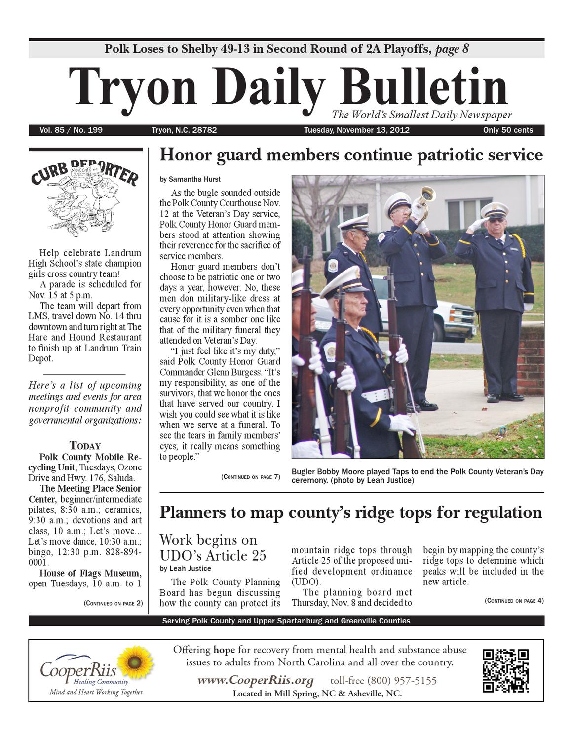 11-13-12 Bulletin by Tryon Daily Bulletin - Issuu