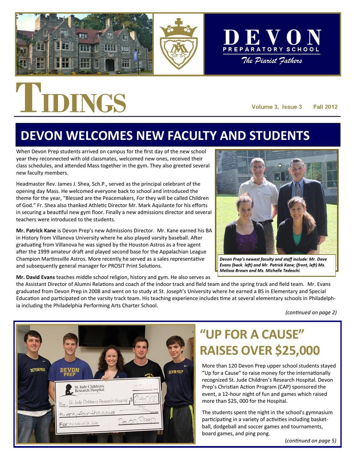 DEVON PREP TIDINGS, FALL 2012 by Devon Preparatory School - Issuu