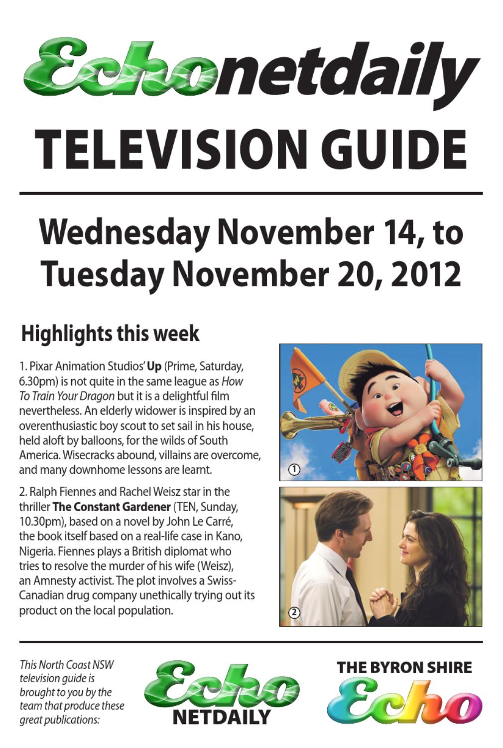 Echonetdaily TV Guide – November 14–November 20, 2012 by Echo ...