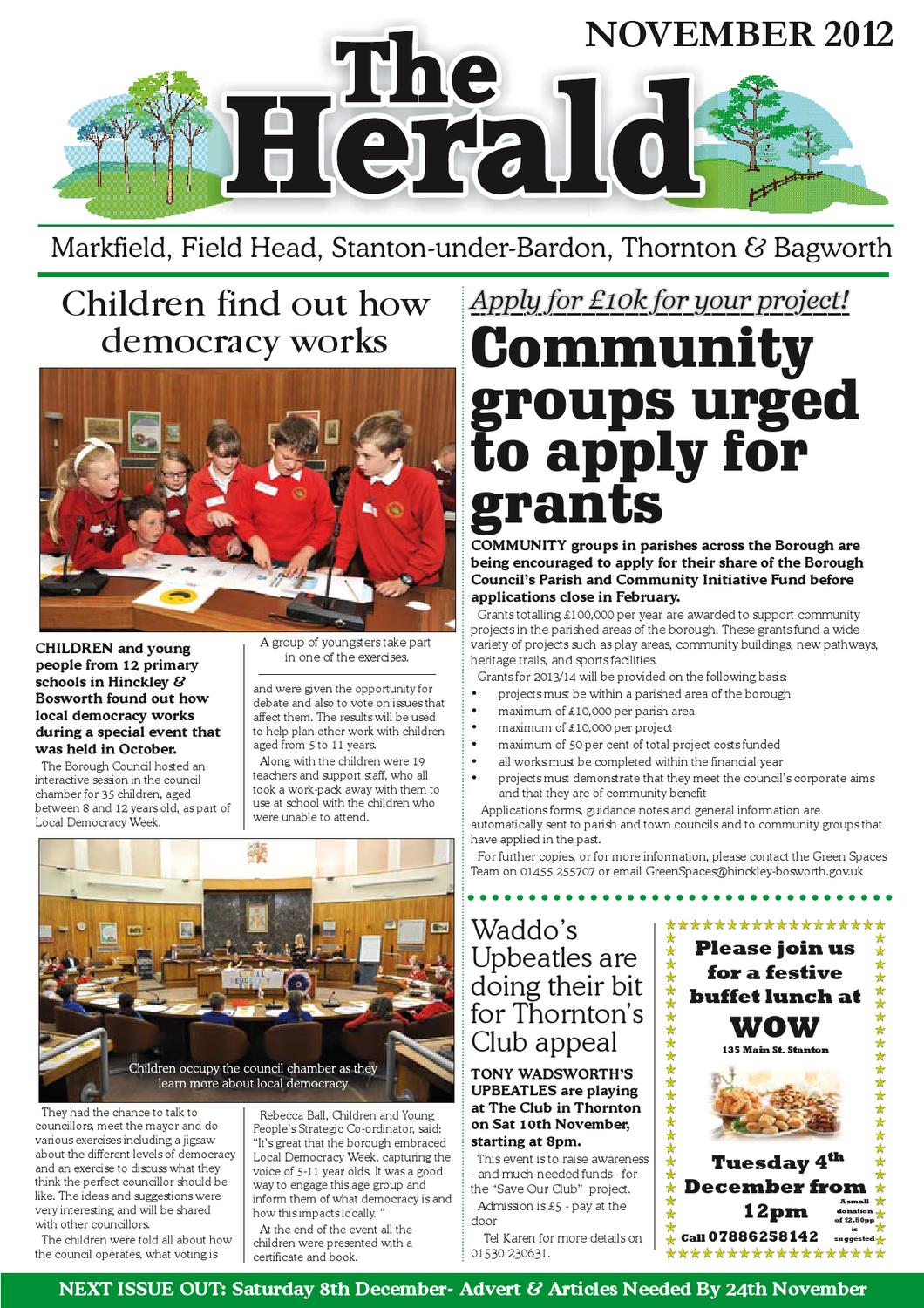 November 2012 Herald Magazine by Michael Wilkinson - Issuu