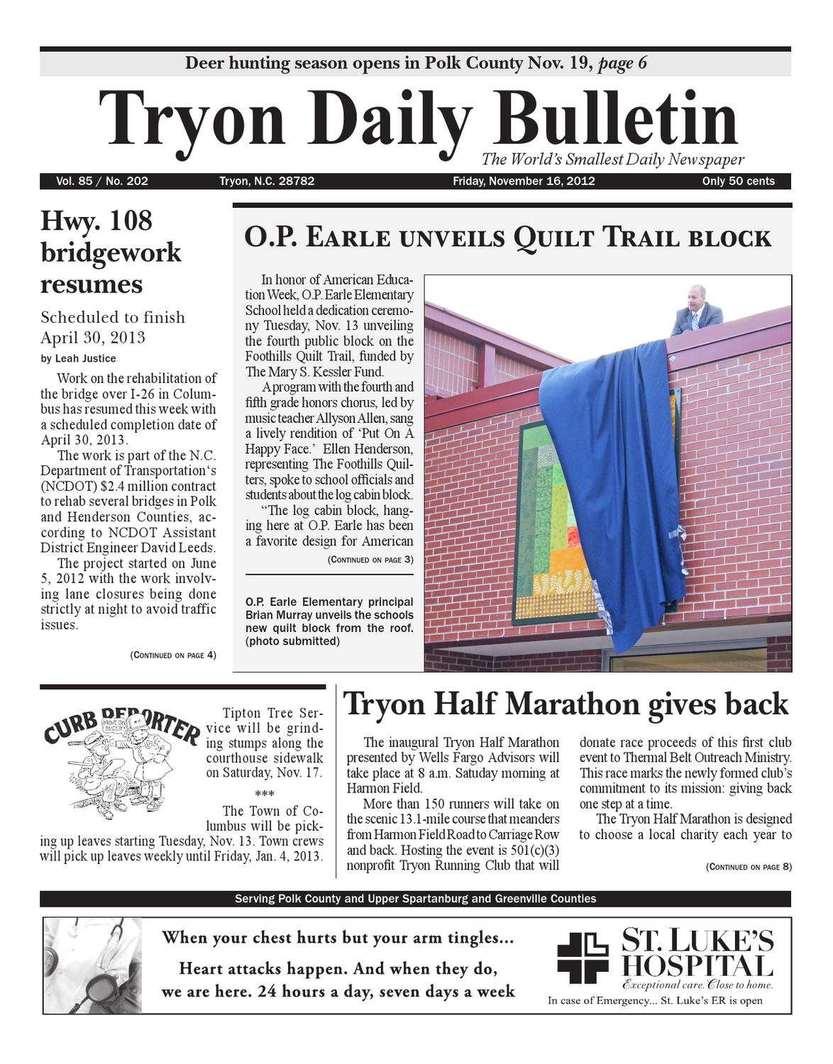 11-16-12 Bulletin by Tryon Daily Bulletin - Issuu