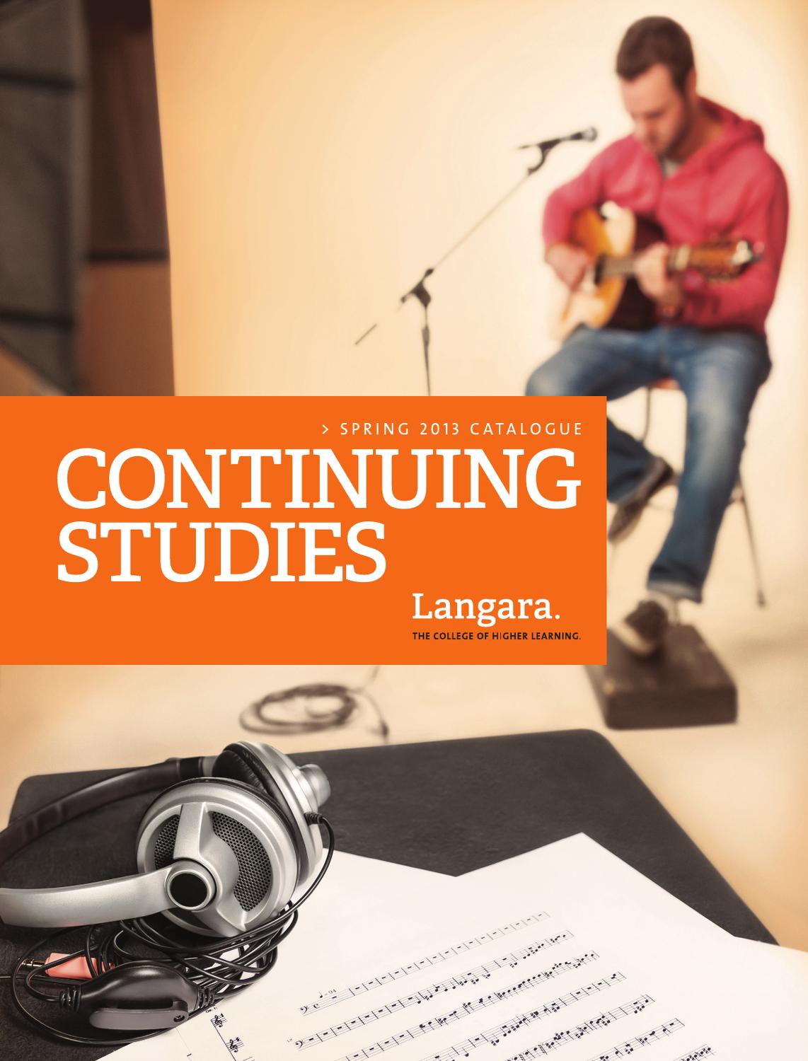 Continuing Studies Catalogue - Spring 2013 by Langara College - Issuu