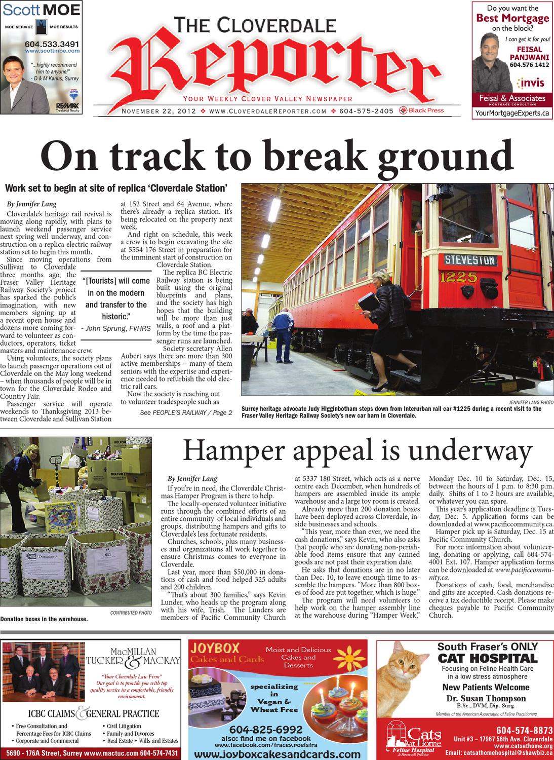 Cloverdale Reporter, November 22, 2012 by Black Press Media Group - Issuu