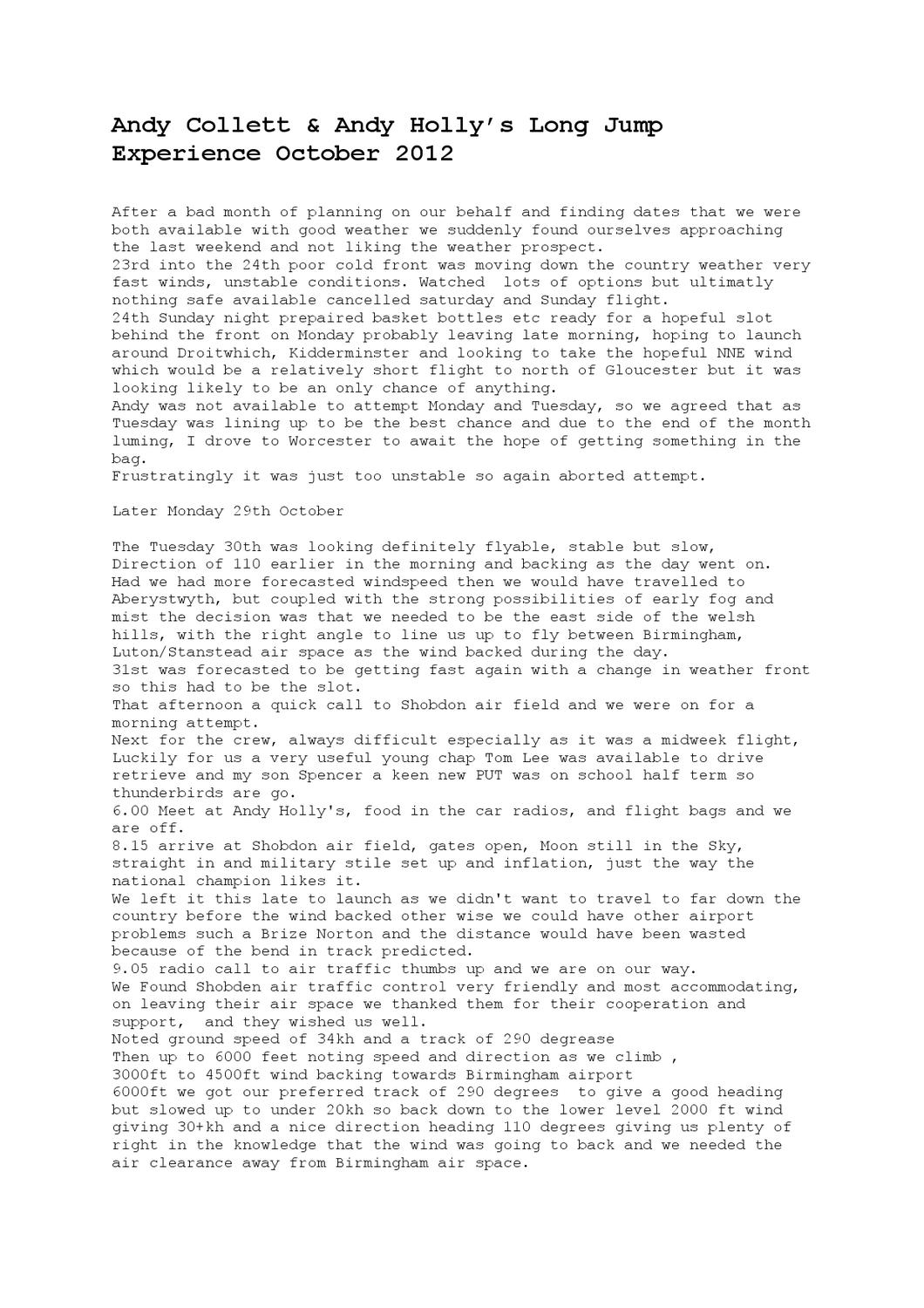 Andy Collett and Andy Holly by Robin Batchelor - Issuu