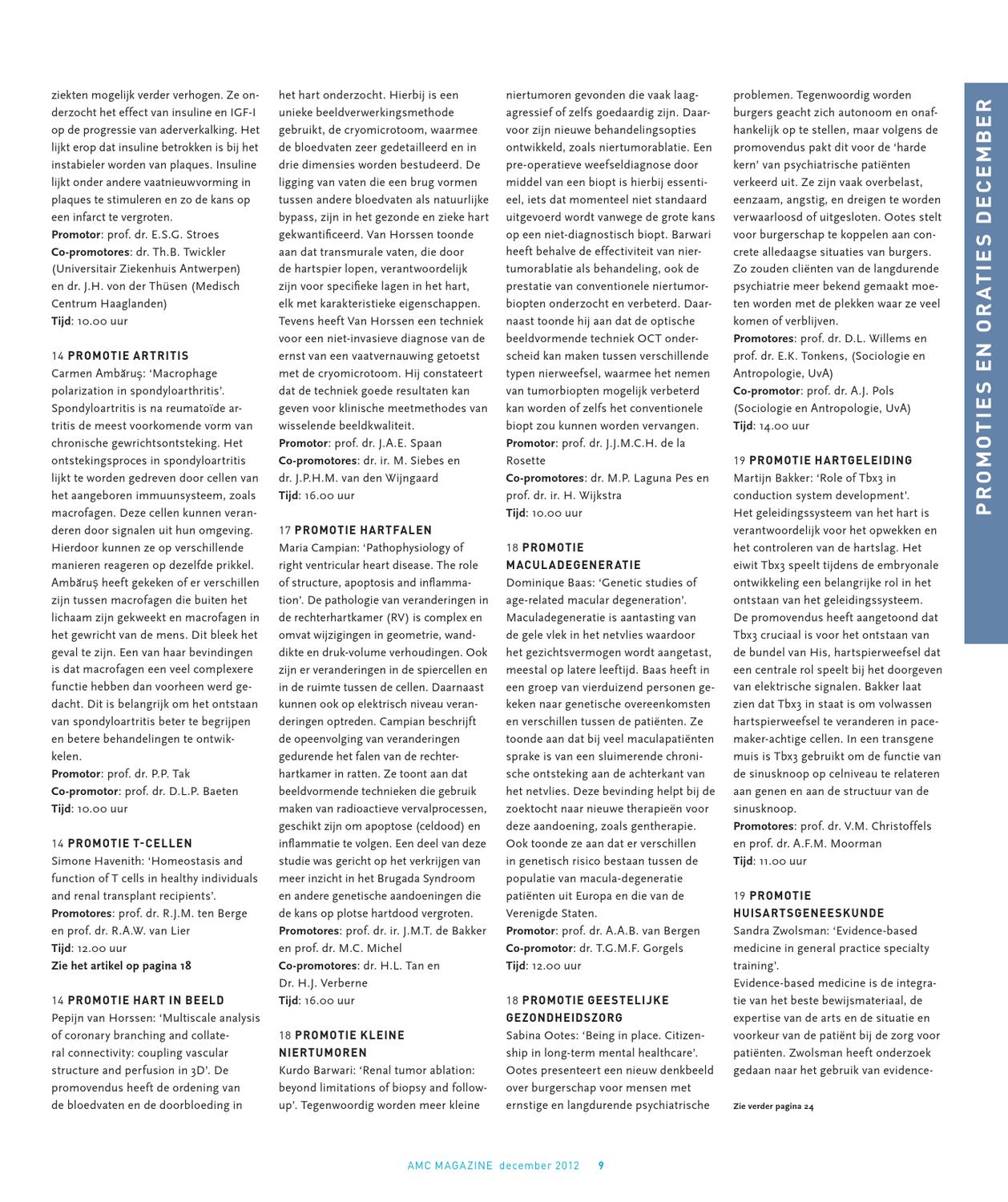 AMC Magazine december 2012 by Amsterdam UMC - Issuu