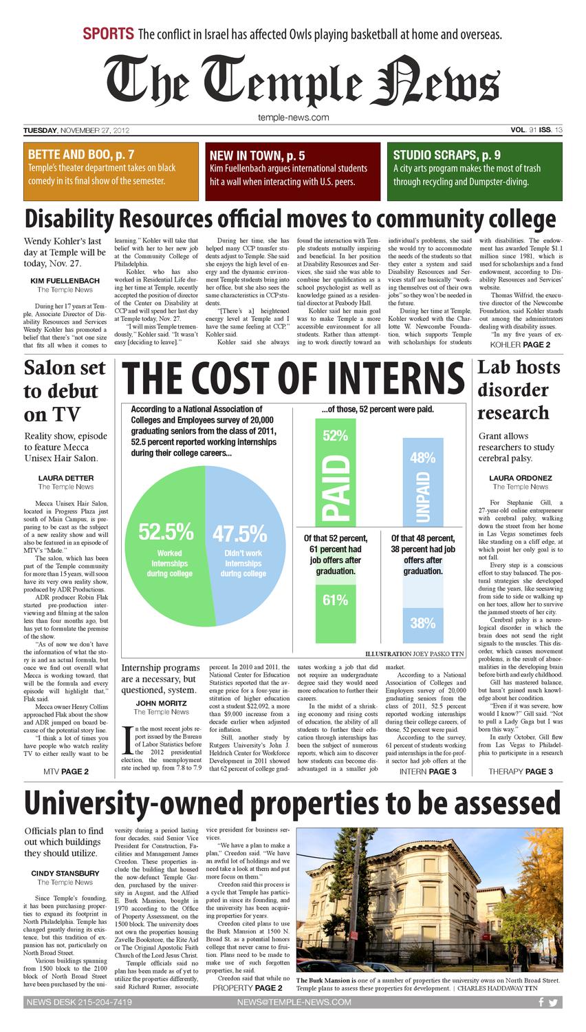 Volume 91, Issue 13 by The Temple News - Issuu