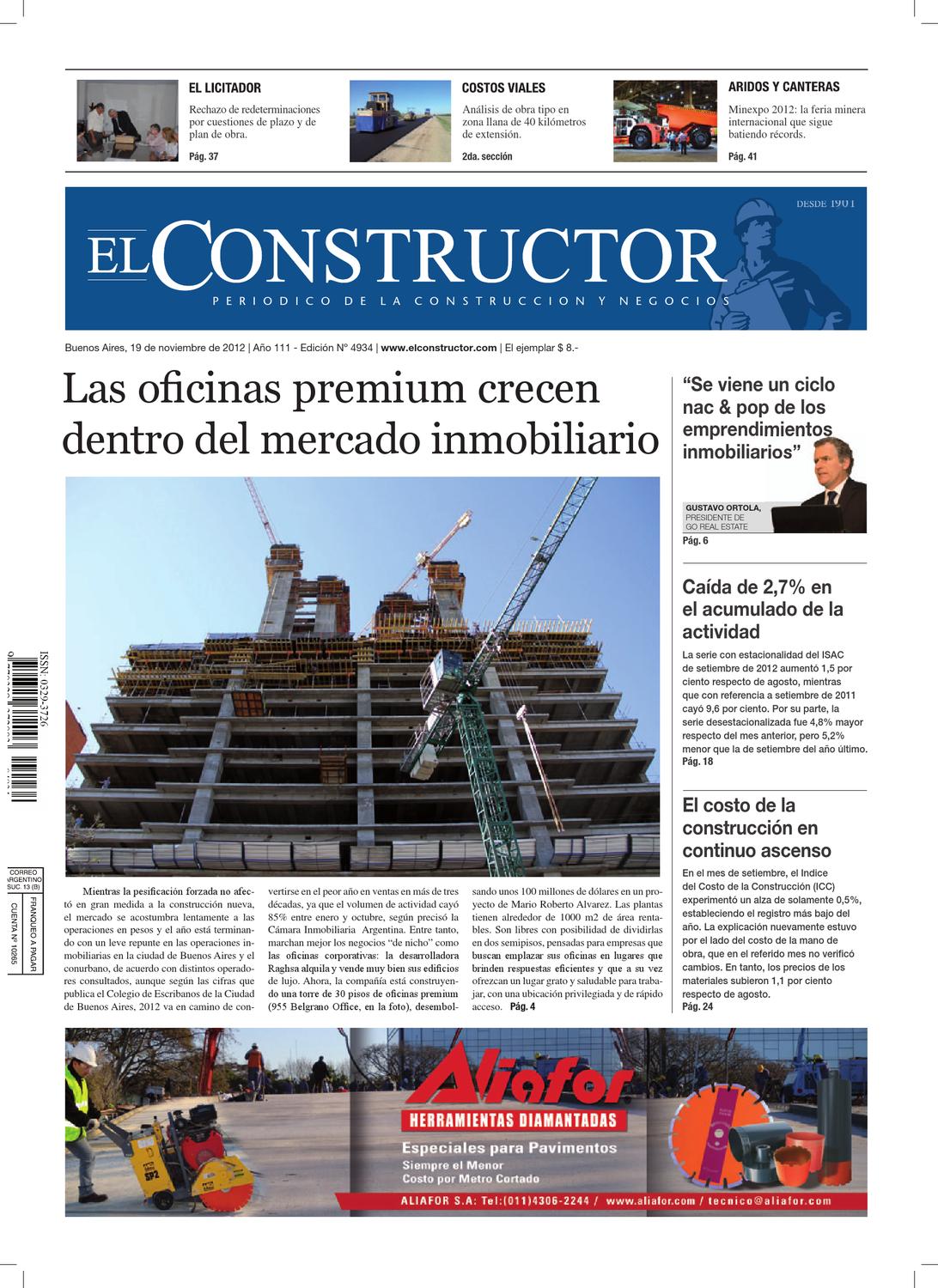 EL CONSTRUCTOR - 19/11/2012 - Año 111 - Nº 4934 by ELCO Editores - Issuu