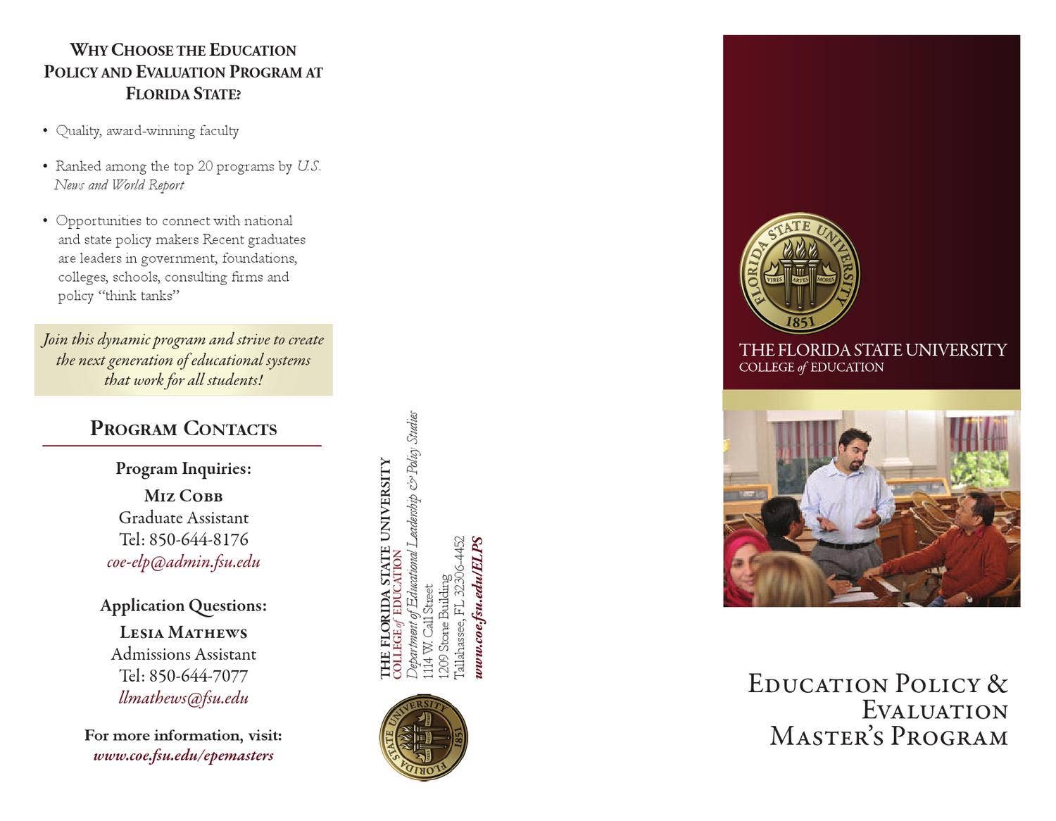 Education Policy & Evaluation Master’s Program by FSU Anne's College ...