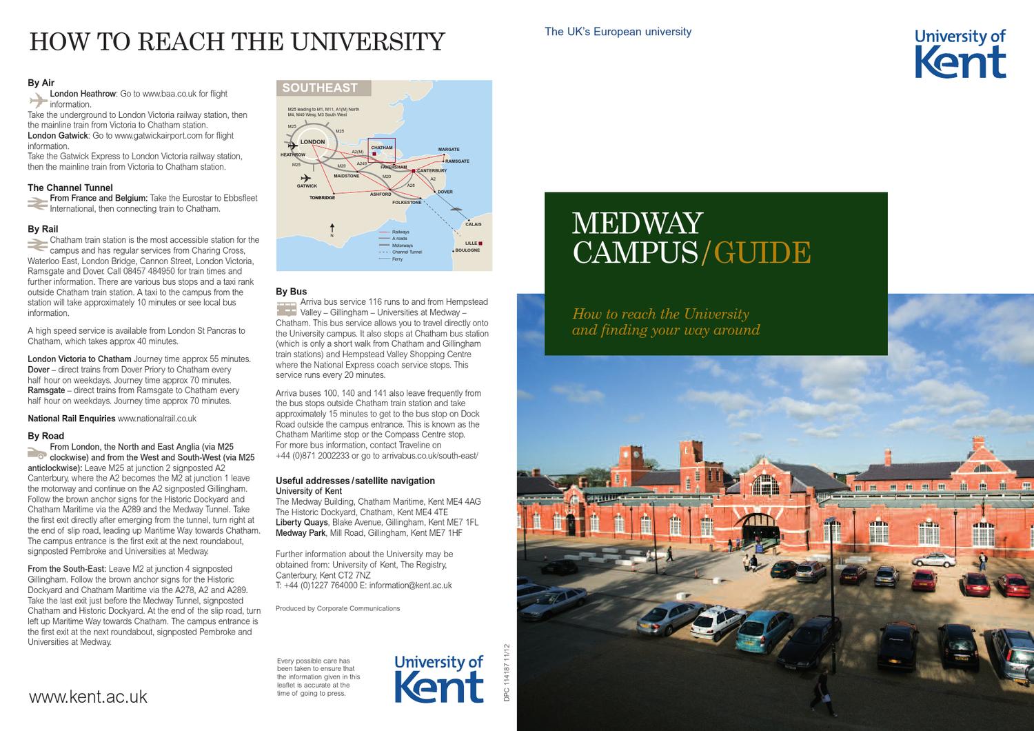 University of Kent at Medway campus guide by University of Kent - Issuu