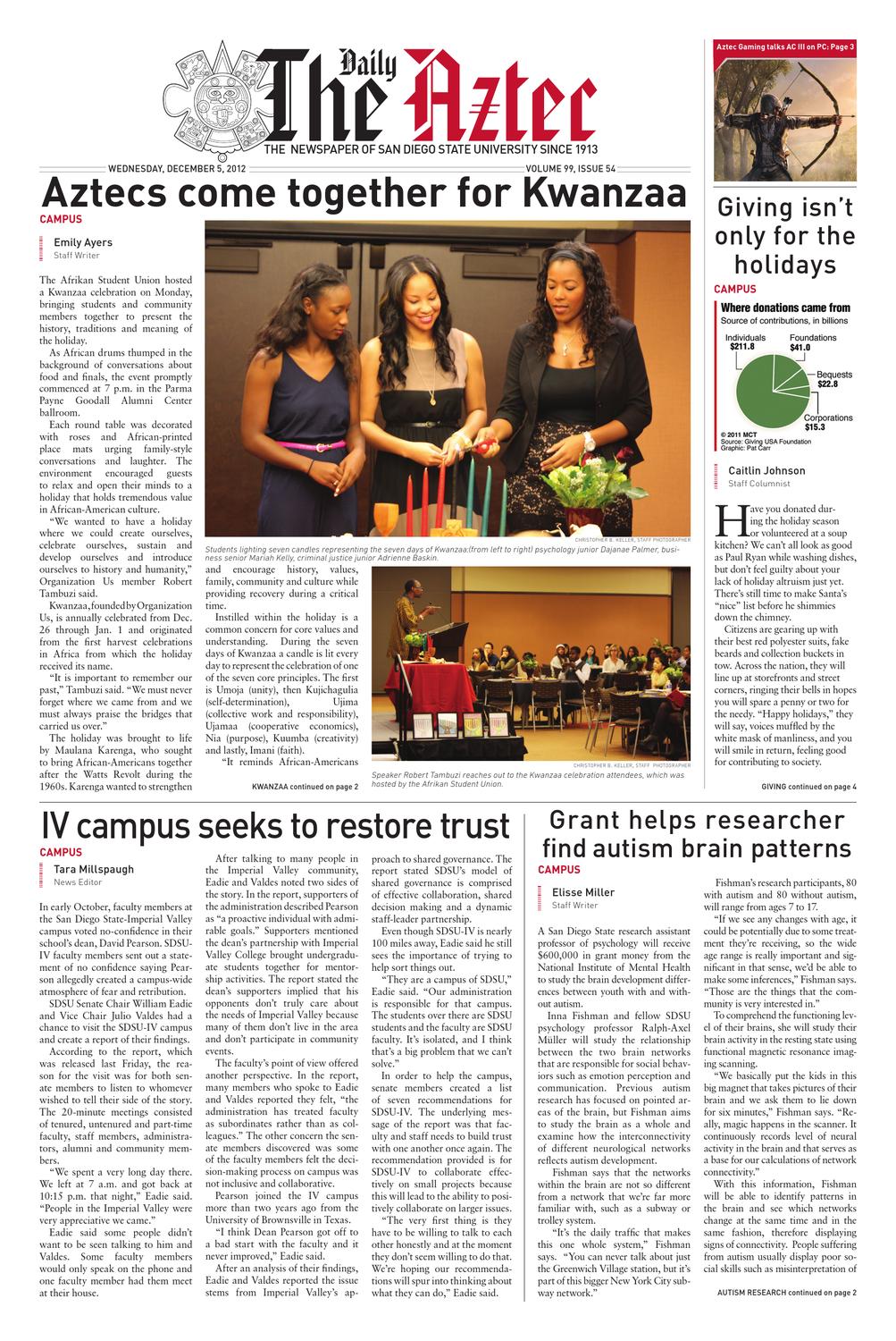 12-05-2012 by The Daily Aztec - Issuu