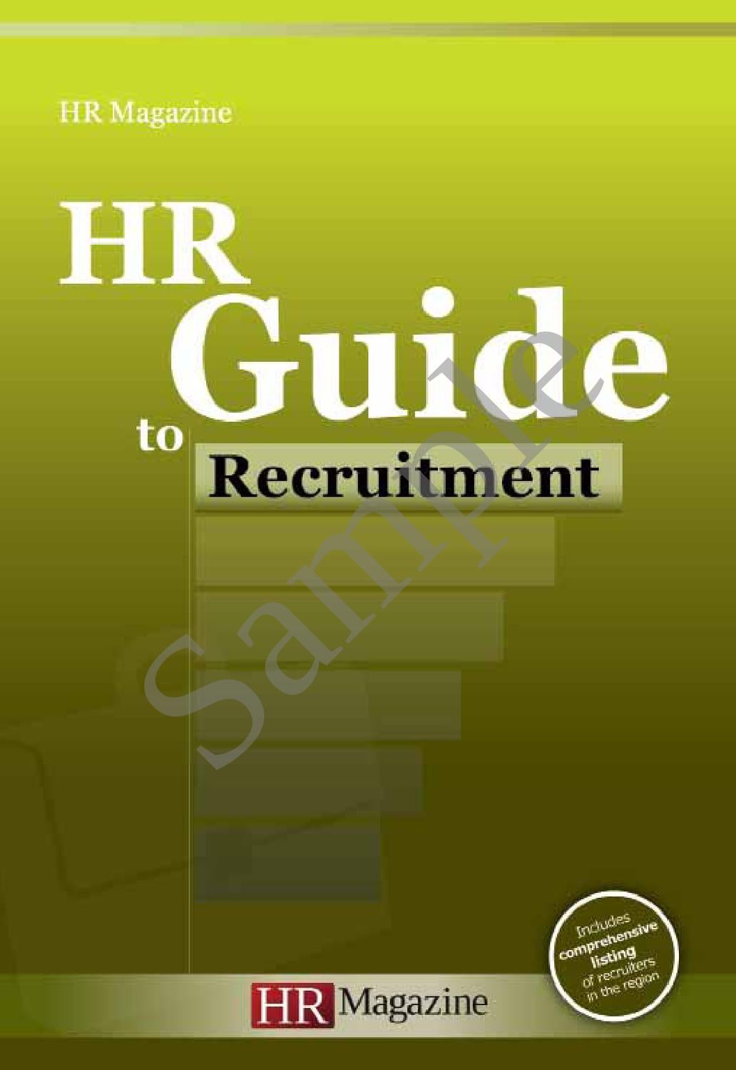 HR Guide to Recruitment Sample by HR Magazine - Issuu