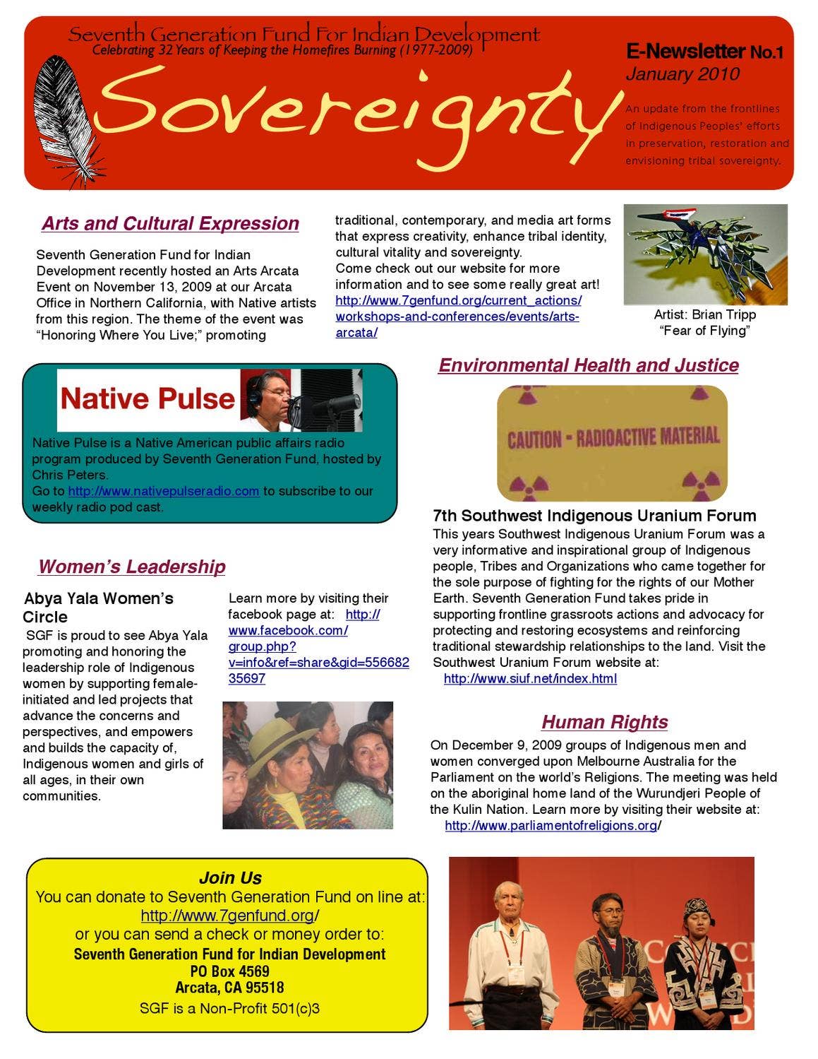 E-Newsletter 2009 by Seventh Generation Fund for Indigenous Peoples - Issuu