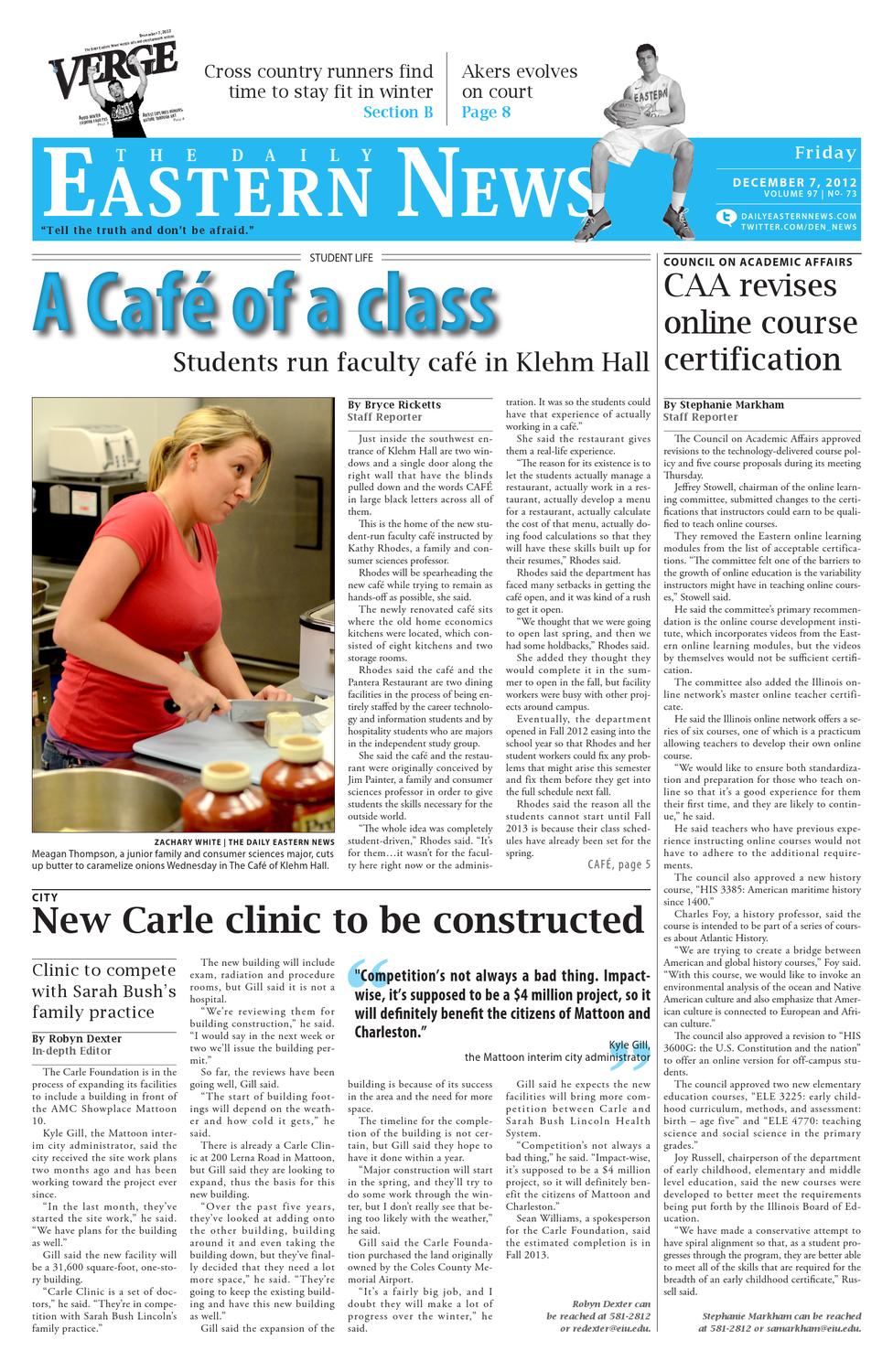 Issue 73 Volume 97 by The Daily Eastern News - Issuu