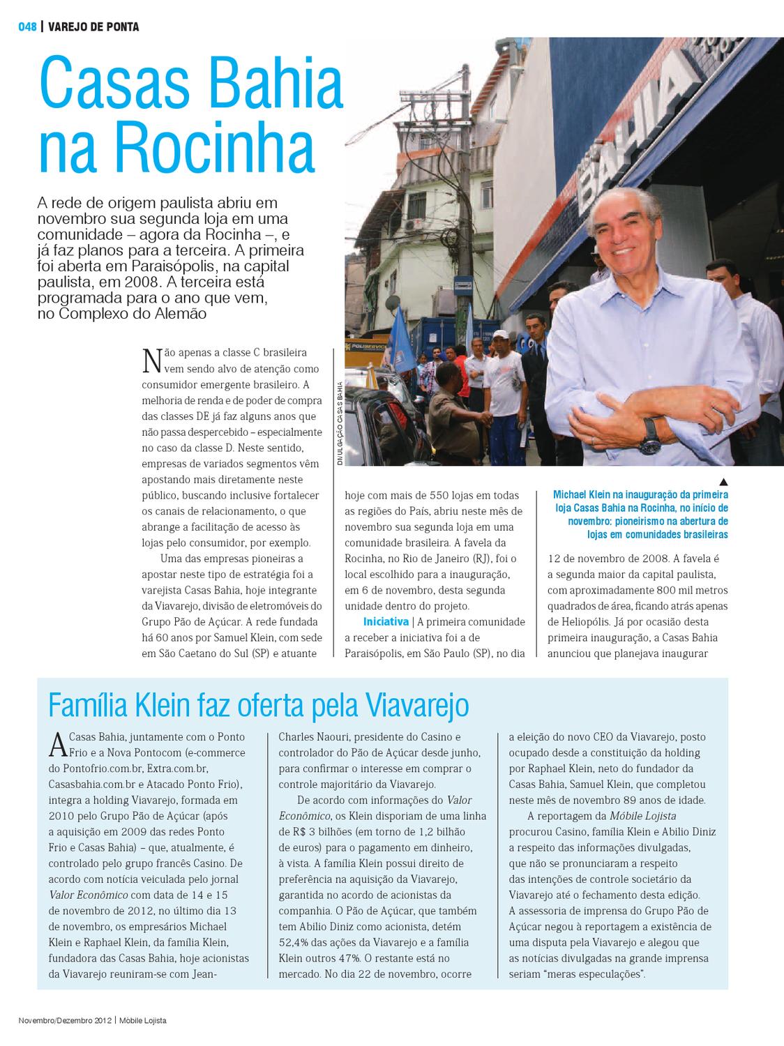 Biografia do Samuel Klein na revista Mobile by Lilian Comunica - Issuu