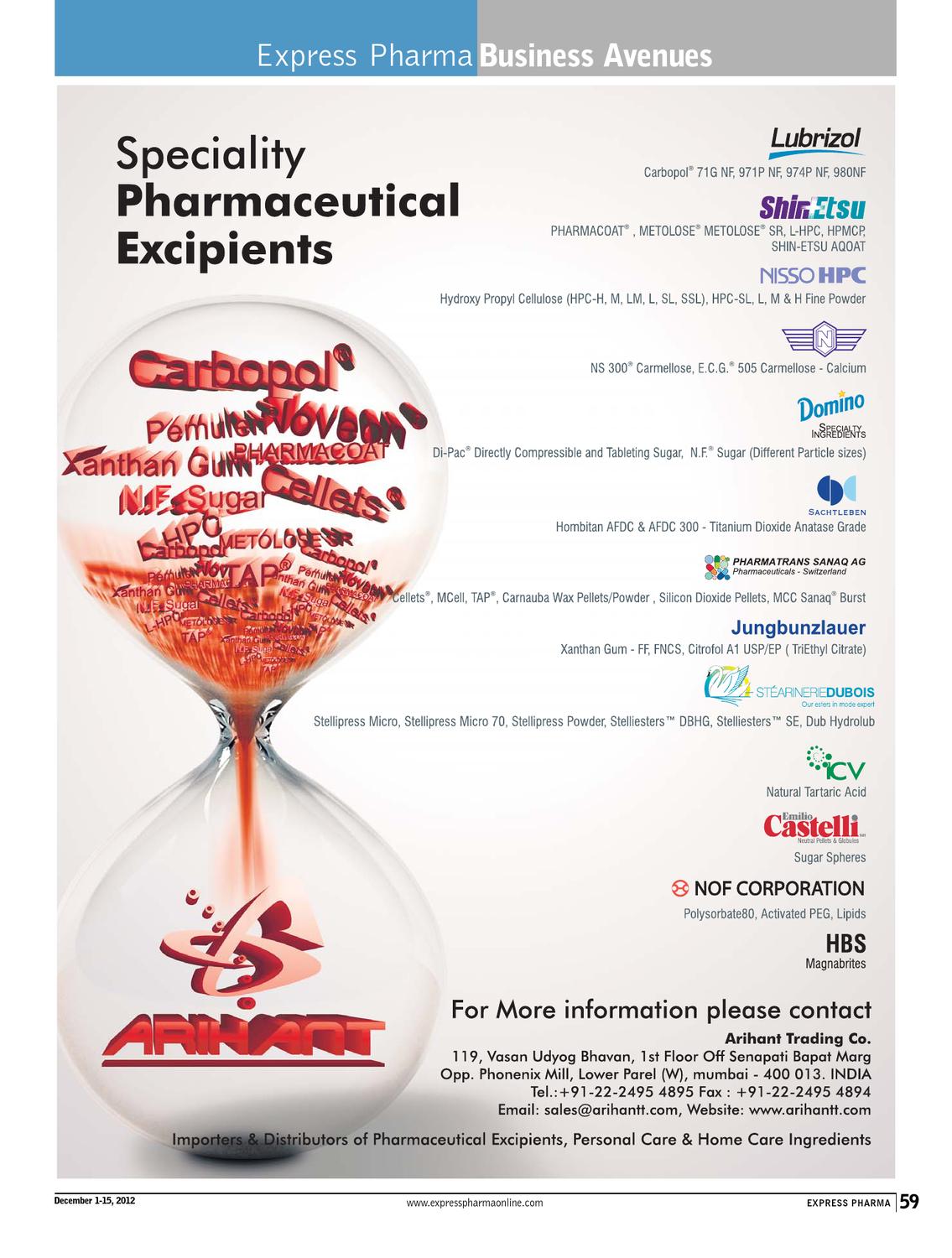 Express Pharma December 1-15, 2012 Part -2 by Indian Express - Issuu