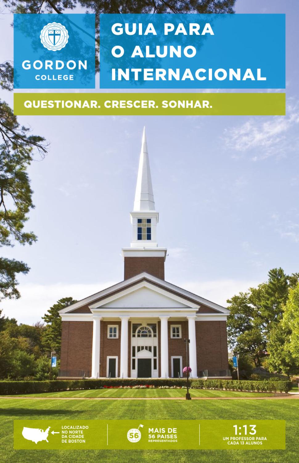 International Student Brochure - Portuguese by Gordon College - Issuu