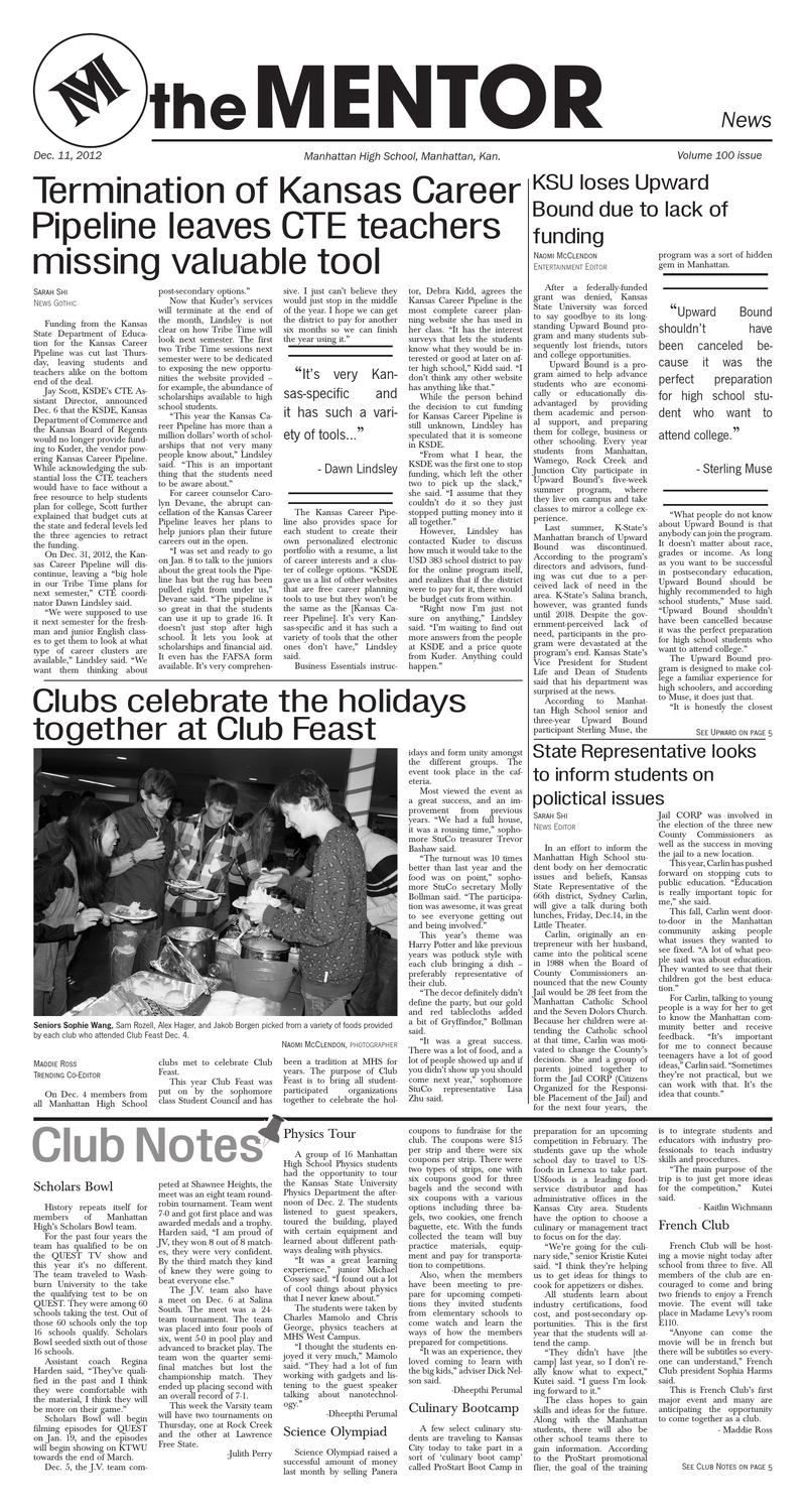 MHS Mentor Volume 100 Issue 13 by The Mentor | Manhattan High School ...
