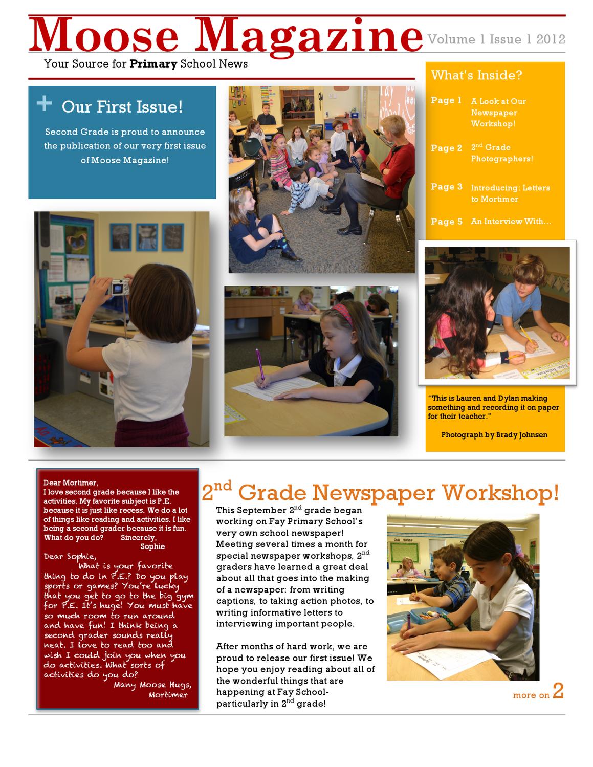 Moose Magazine, Volume 1, Issue 1 by Fay School - Issuu