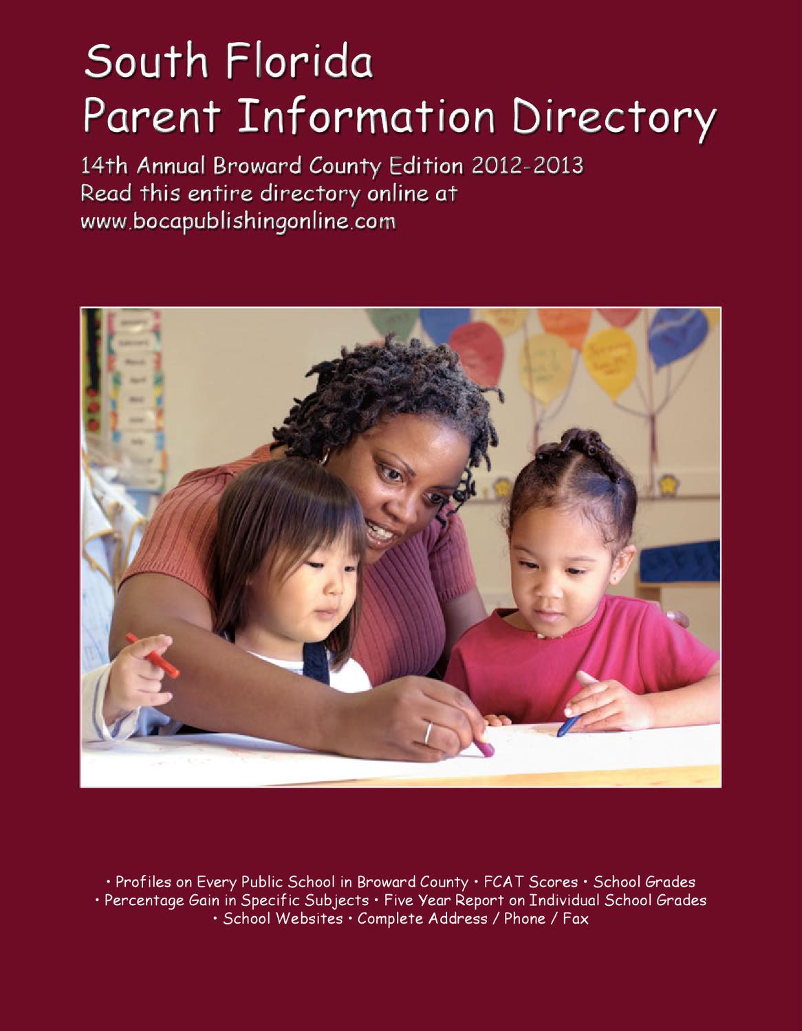 Broward County Parent Information Directory 2012-2013 by Boca ...