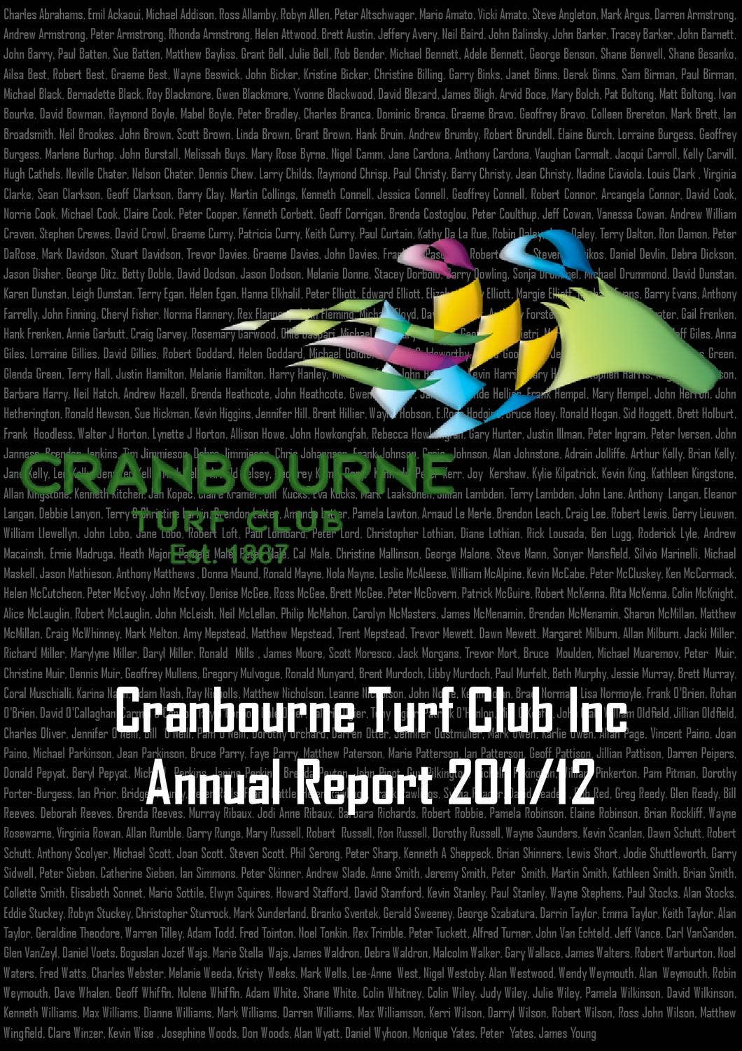 Cranbourne Turf Club Annual Report - 2012 by Adcell Group - Issuu