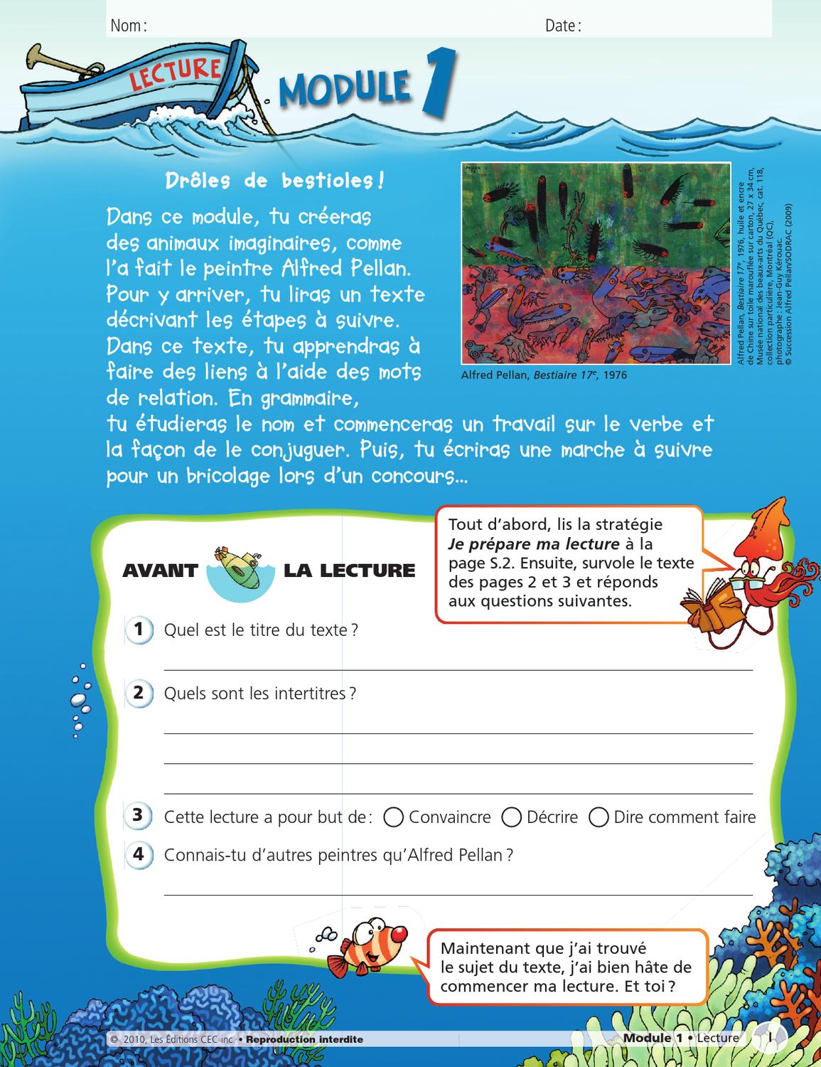 Vingt mille mots sous les mers 2e cycle_Cahier A by Les Éditions CEC ...