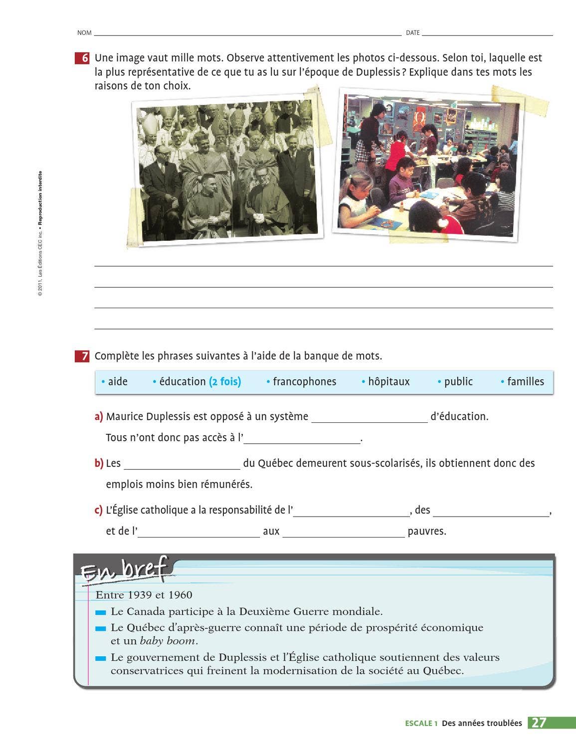 Au fil des temps_6e année by Les Éditions CEC - Issuu