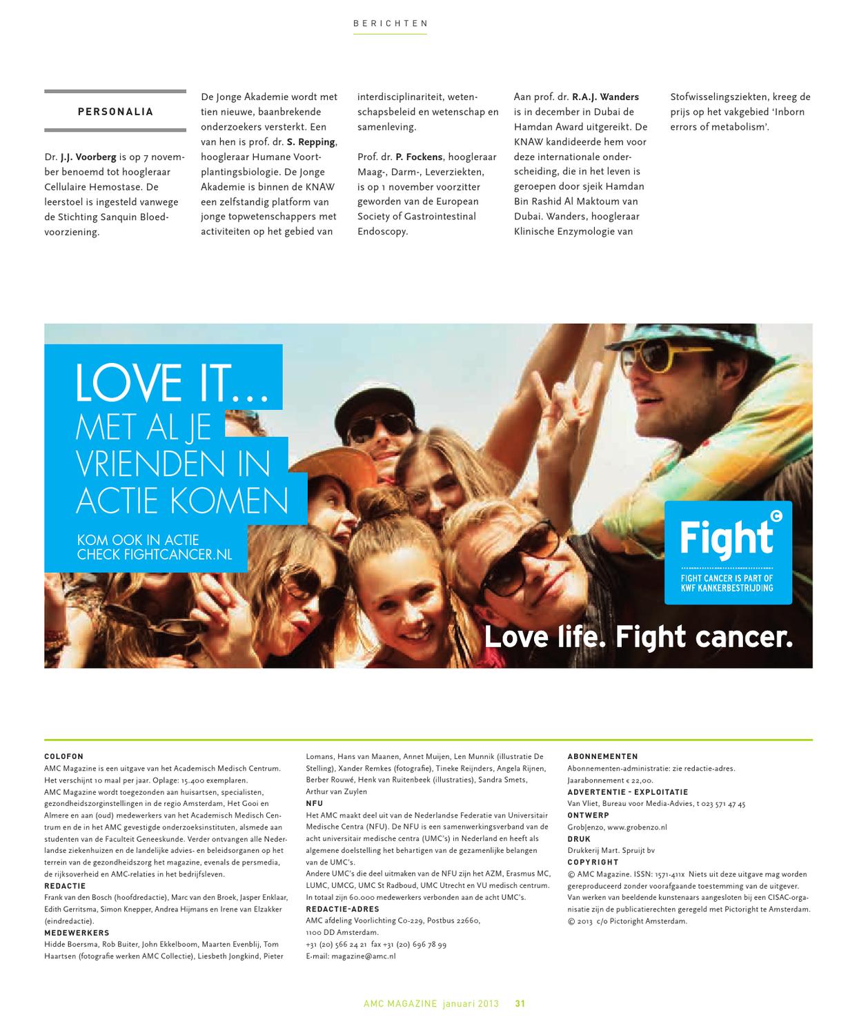 AMC Magazine januari 2013 by Amsterdam UMC - Issuu