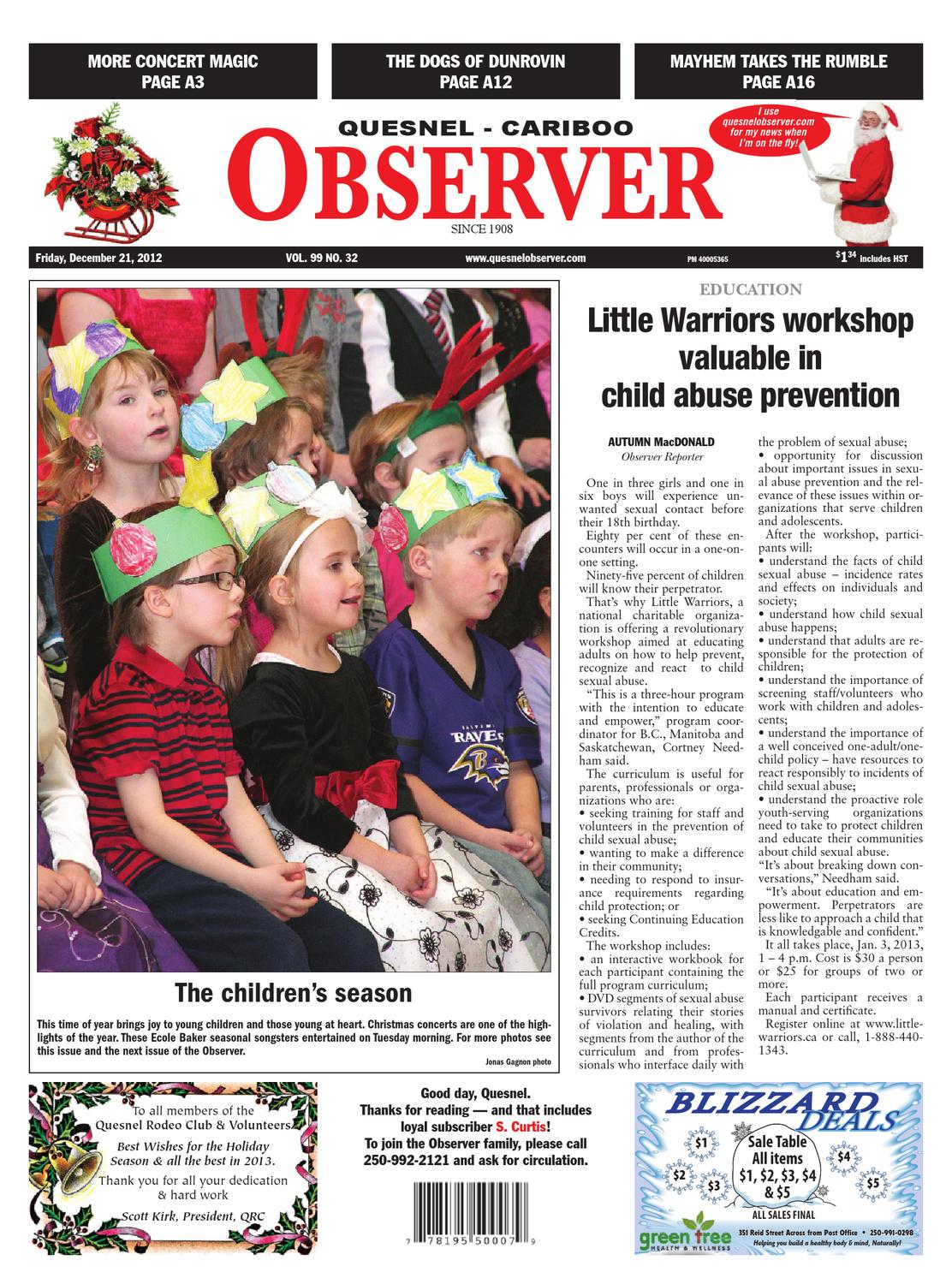 Quesnel Cariboo Observer, December 21, 2012 by Black Press Media Group ...