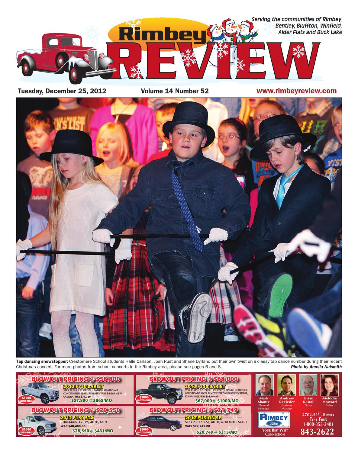 Rimbey Review, December 25, 2012 by Black Press Media Group - Issuu