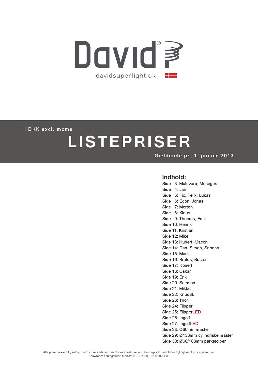 David Super-Light - Listepriser 2013 by David Super-Light - Issuu