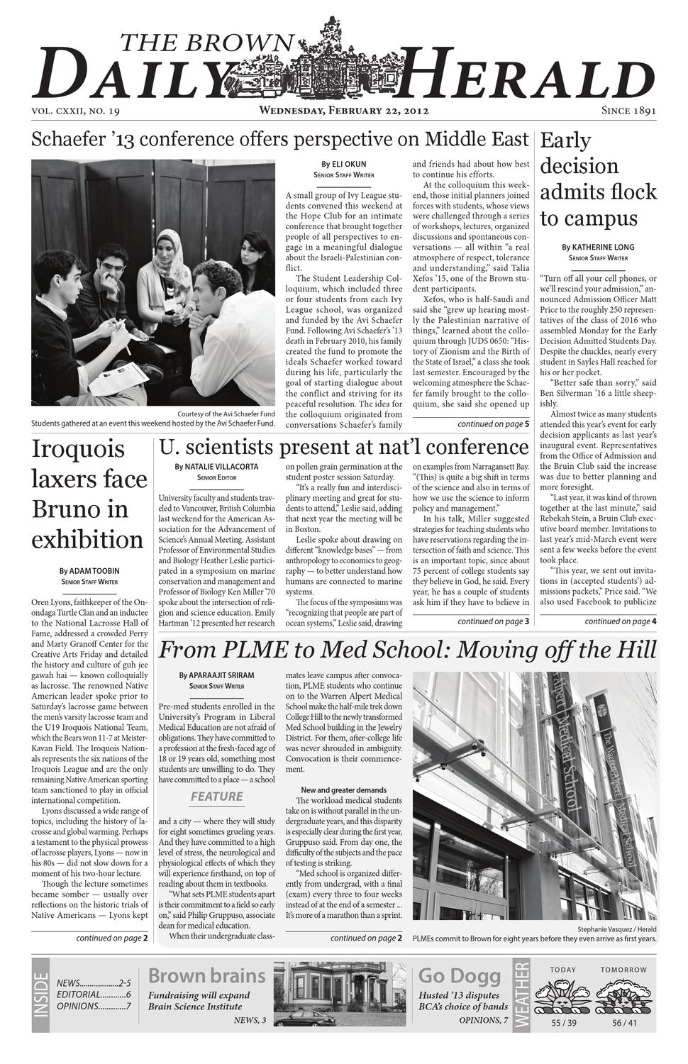 Wednesday, February 22, 2012 by The Brown Daily Herald - Issuu