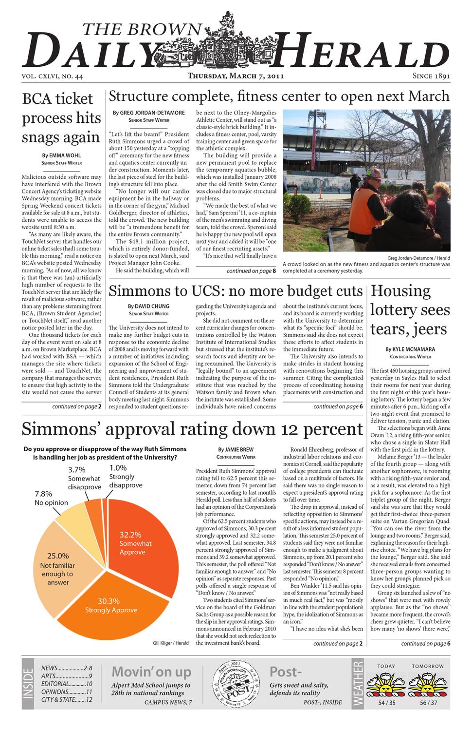 Thursday, April 7, 2011 by The Brown Daily Herald - Issuu