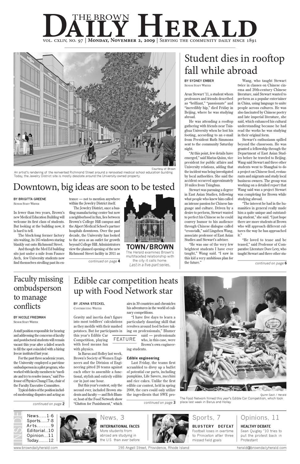 Monday, November 2, 2009 by The Brown Daily Herald - Issuu