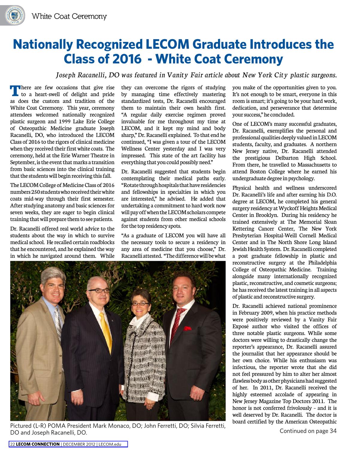 LECOM Connection Fall 2012 by Lake Erie College of Osteopathic Medicine ...