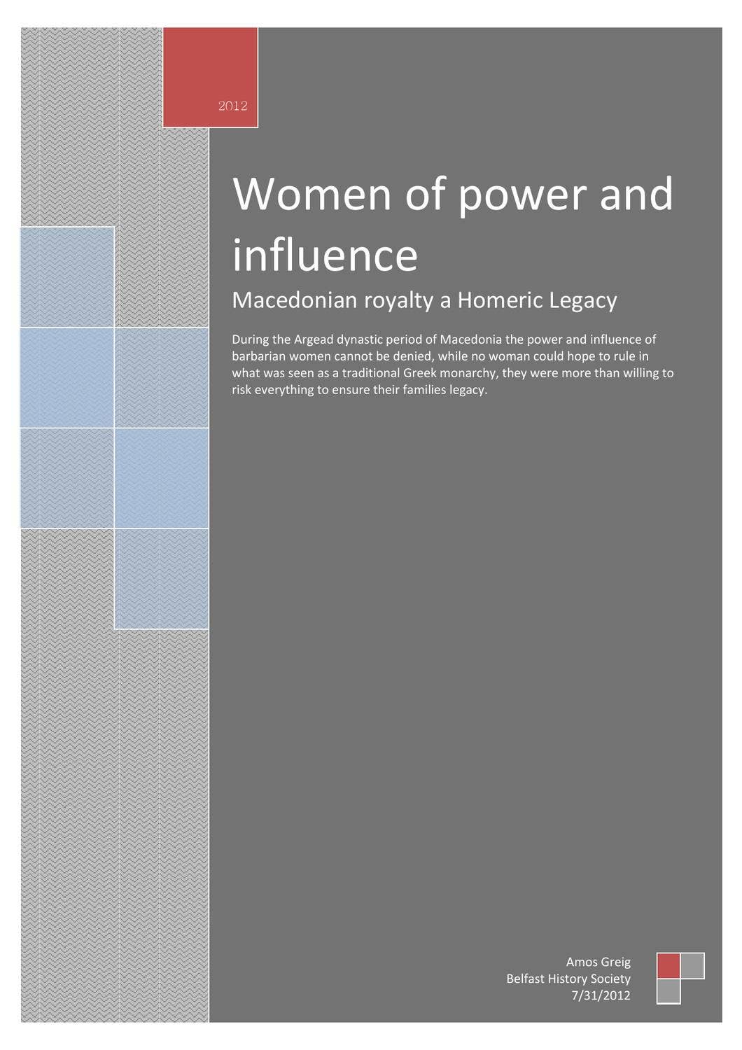 Women of Power and Influence. by Amos Greig - Issuu