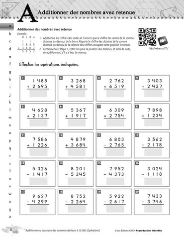Mes mathématiques jeunesse simplifiées_Cahier 4e année by Les Éditions ...
