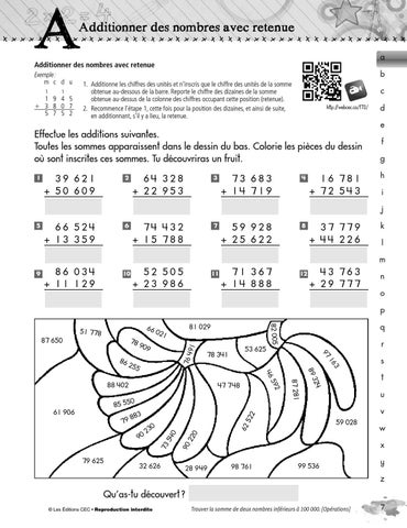 Mes mathématiques jeunesse simplifiées_Cahier 4e année by Les Éditions ...